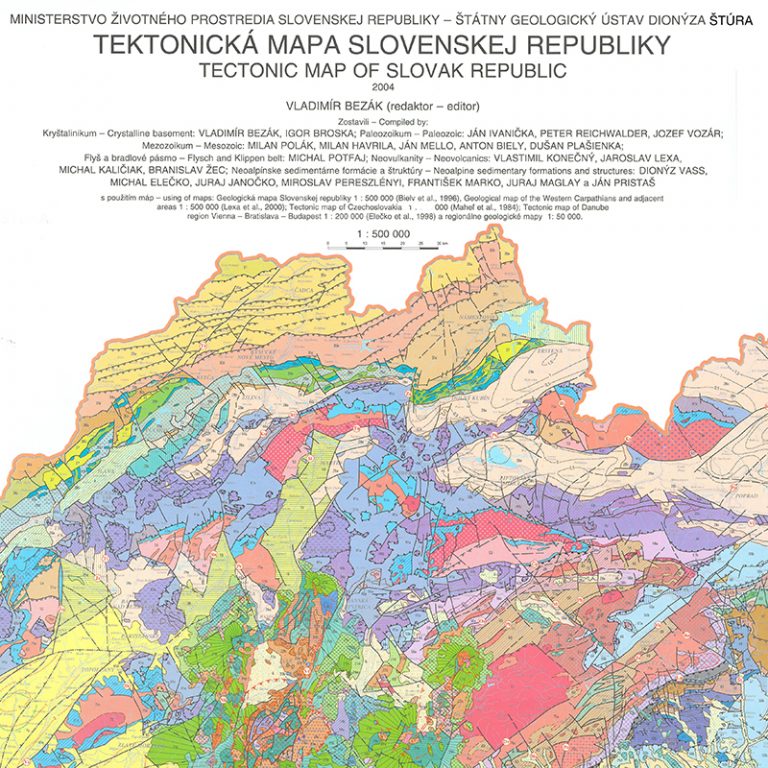 Geologická mapa Slovenska 1 : 500 000 (rovná) | Štátny geologický ústav ...