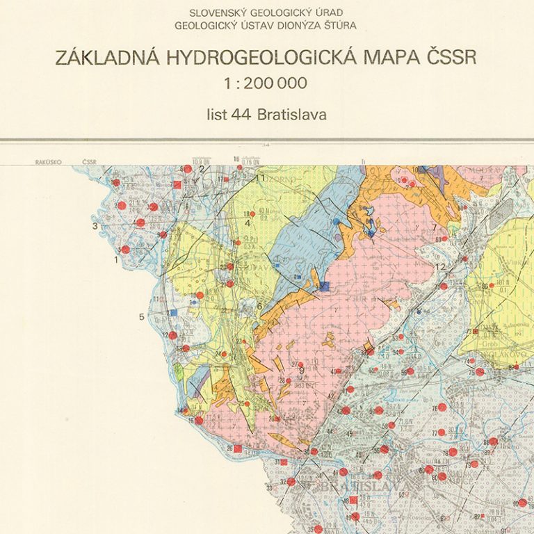 Základná hydrogeologická mapa ČSSR (1 : 200 000): Bratislava (list 44 ...