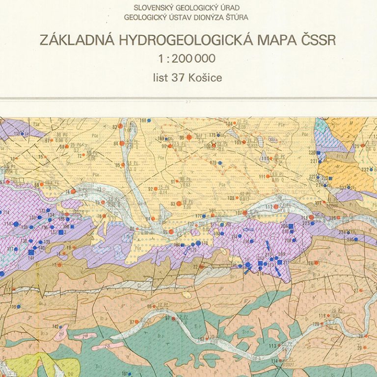 Základná hydrogeologická mapa ČSSR (1 : 200 000): Košice (list 37 ...