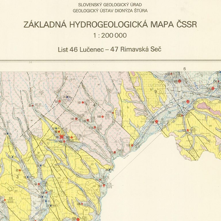 Základná hydrogeologická mapa ČSSR (1 : 200 000): Lučenec (list 46 ...
